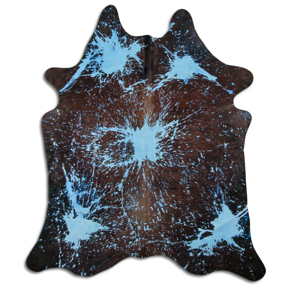 Hair-On Cowhide Rug Distressed Aqua Blue — Tandy Leather, Inc.