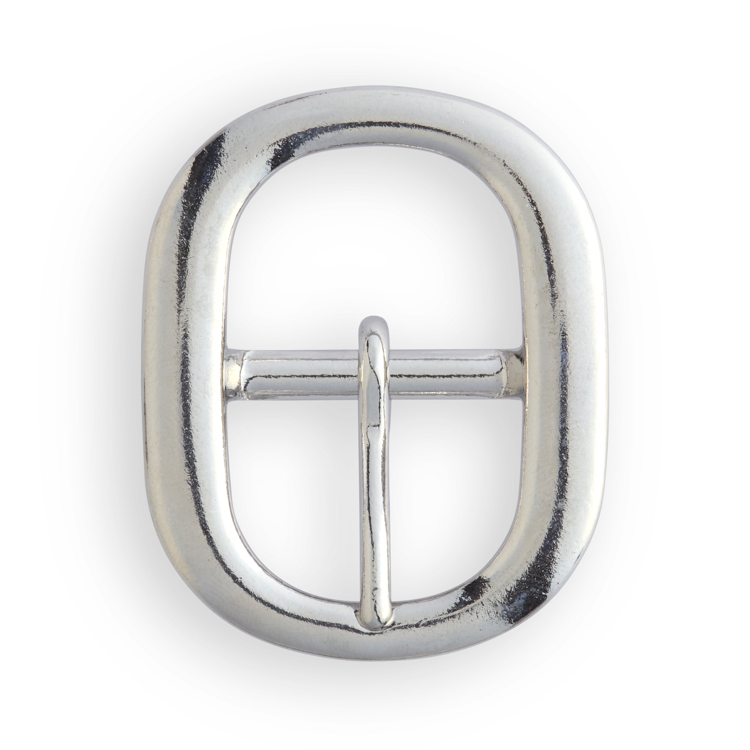 Solid Brass Oval Bridle Buckle Nickel Plated — Tandy Leather, Inc.