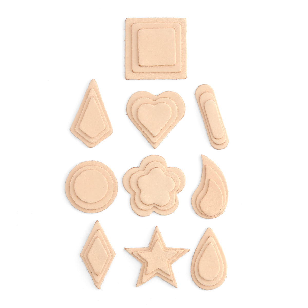 Mini Shapes Veg-Tan - Paquete de 60 formas múltiples — Tandy Leather, Inc.