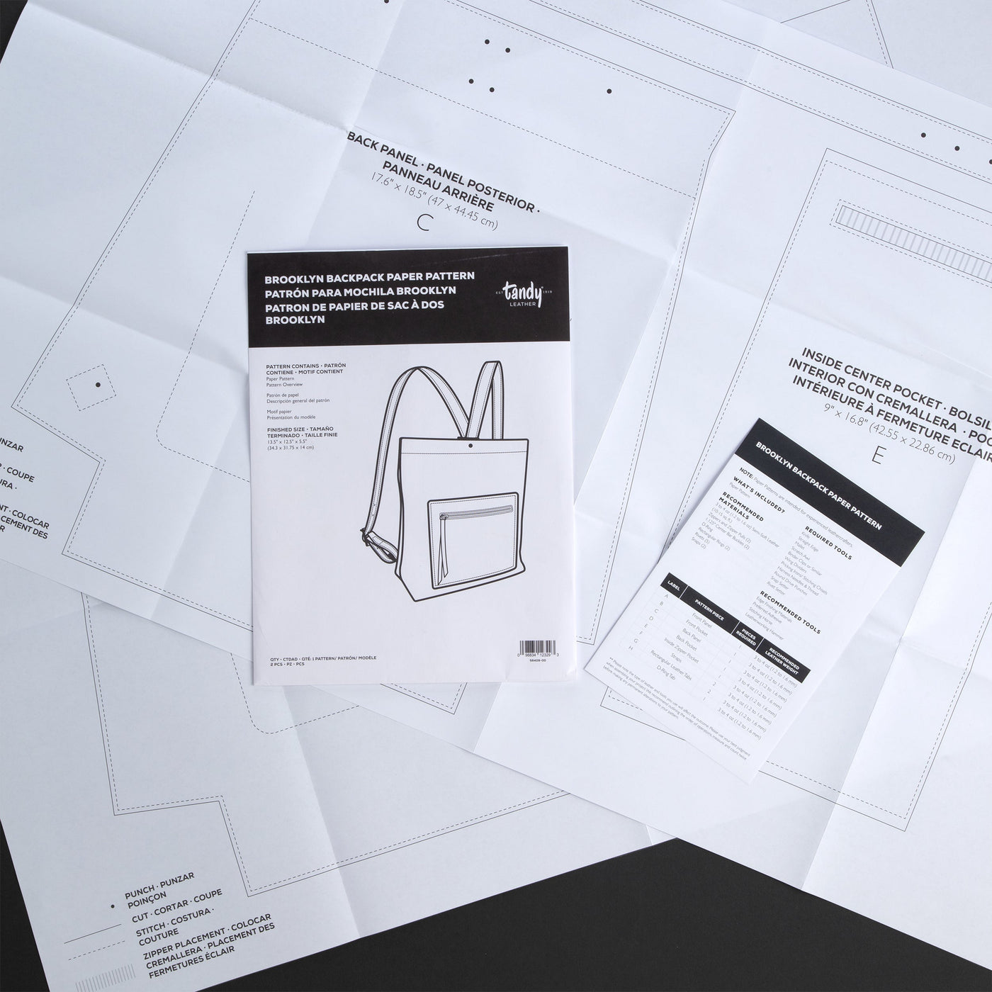 Brooklyn Backpack Paper Pattern — Tandy Leather, Inc.