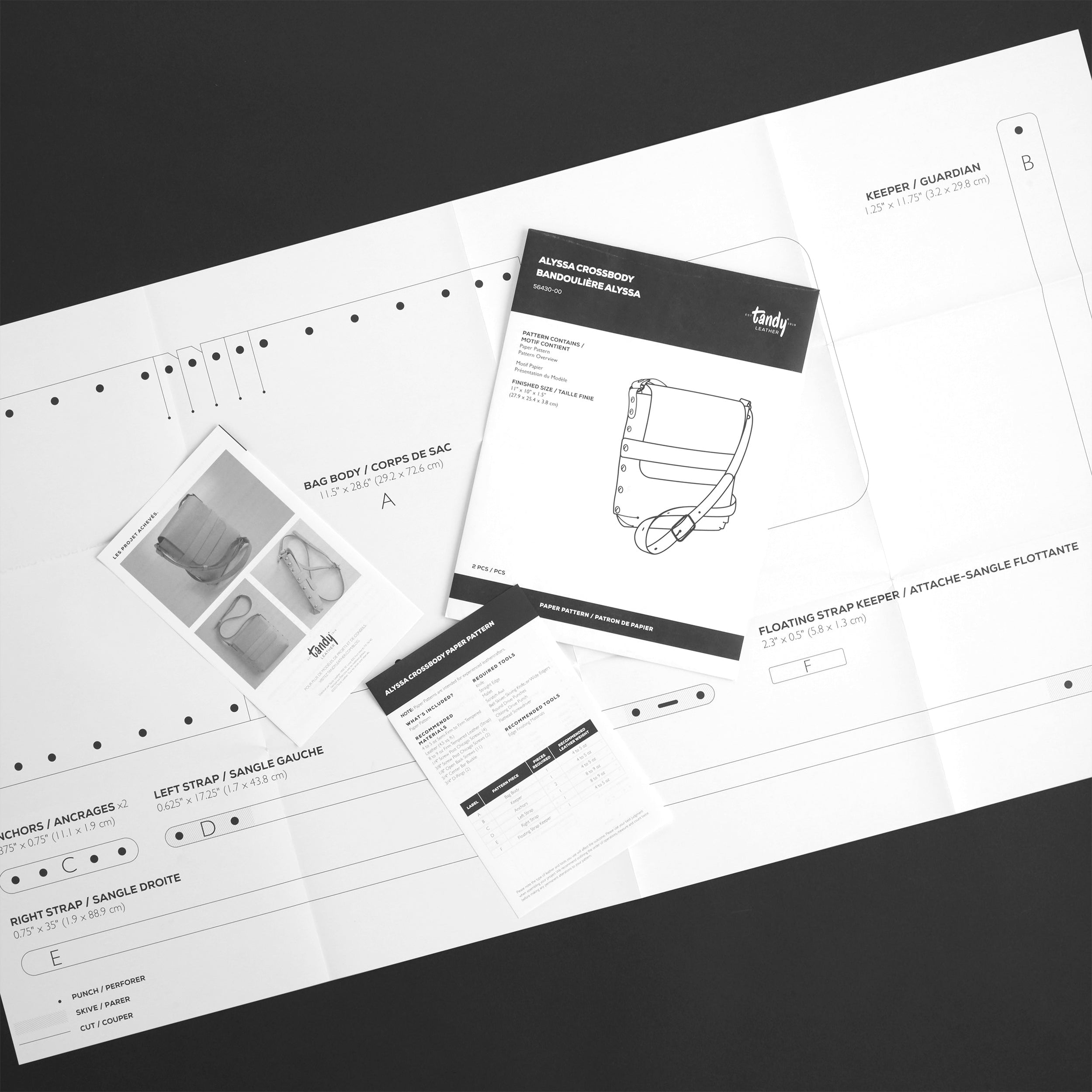 Alyssa Crossbody Paper Pattern — Tandy Leather, Inc.