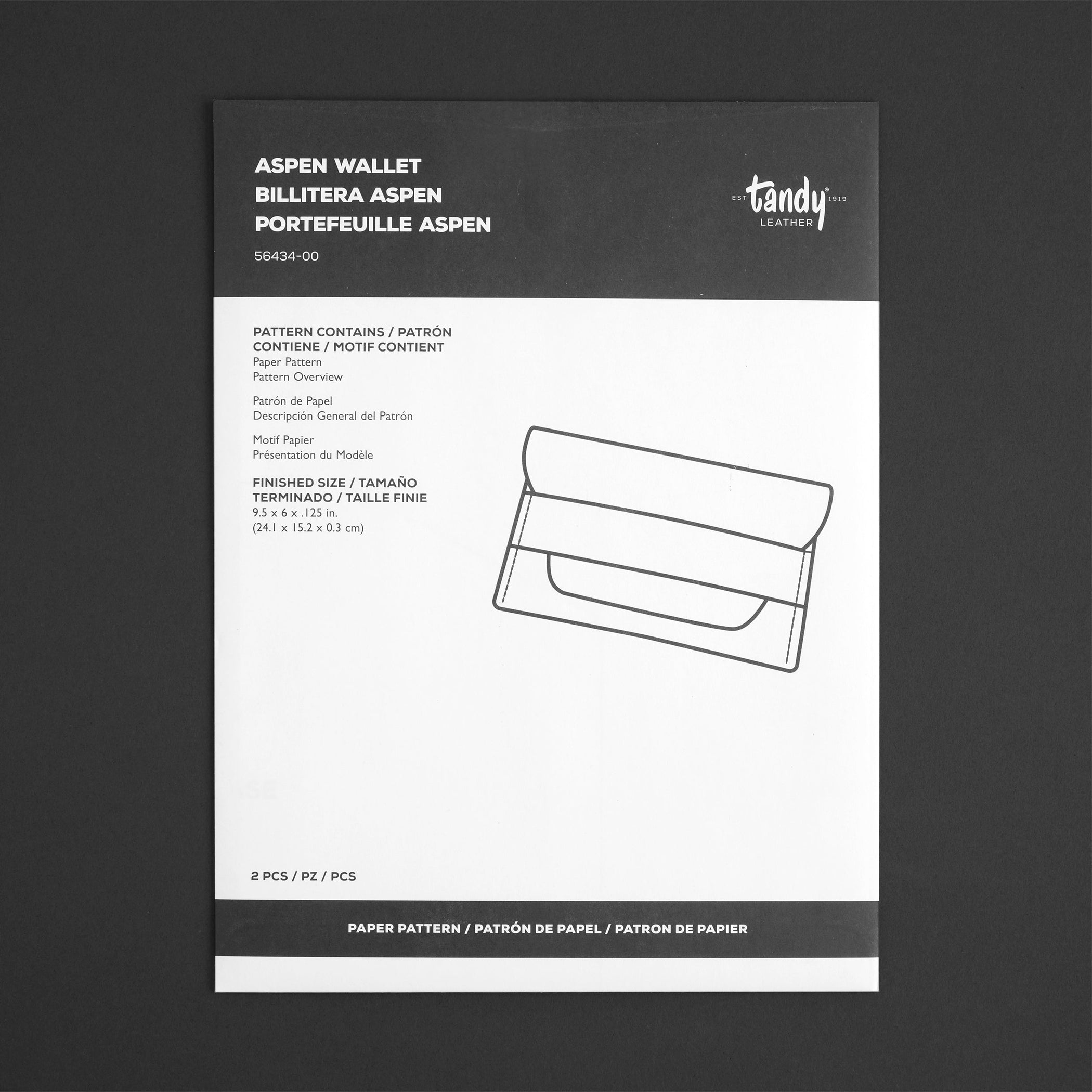 Aspen Wallet Paper Pattern | Tandy Leather — Tandy Leather, Inc.