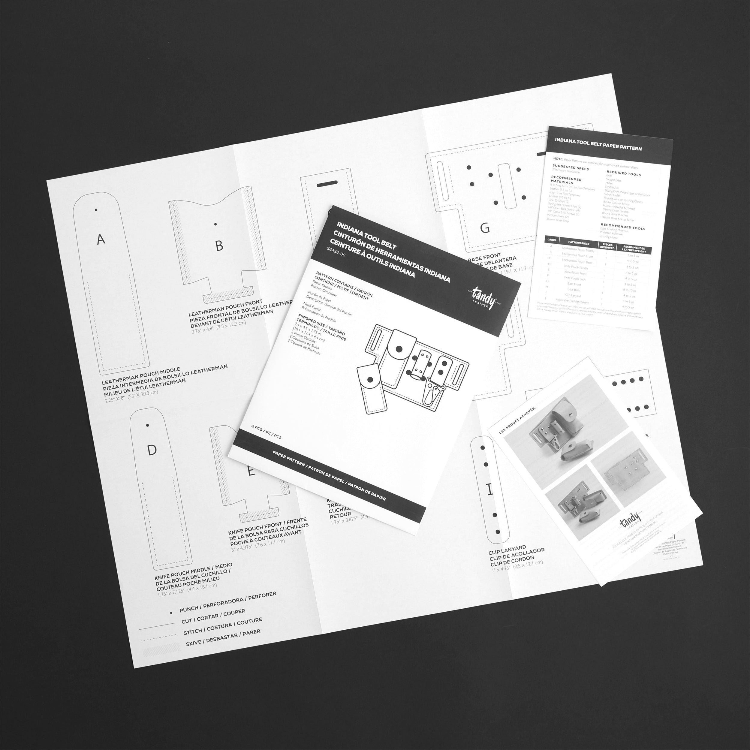 Indiana Tool Belt Paper Pattern — Tandy Leather, Inc.