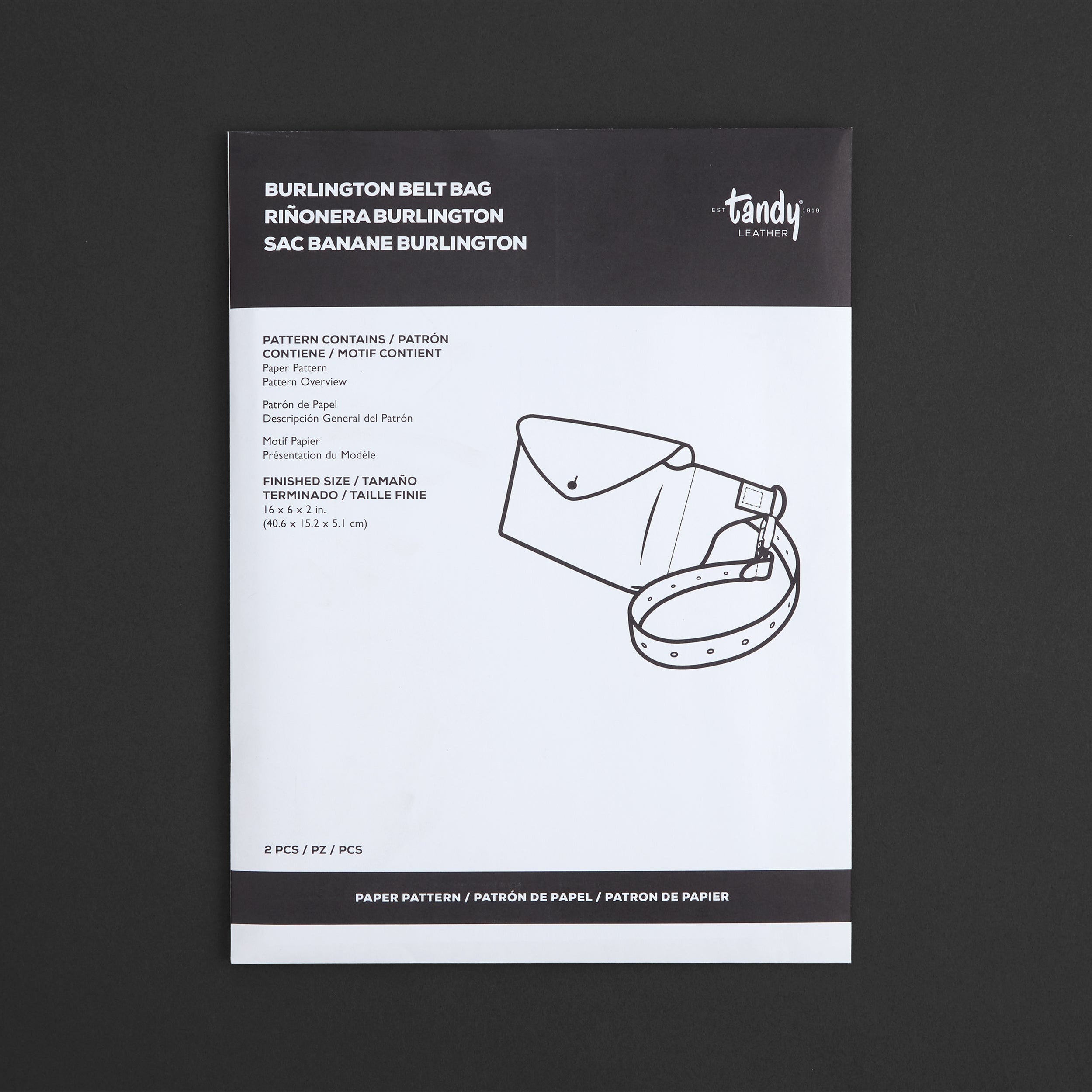 Burlington Belt Bag Paper Pattern — Tandy Leather, Inc.