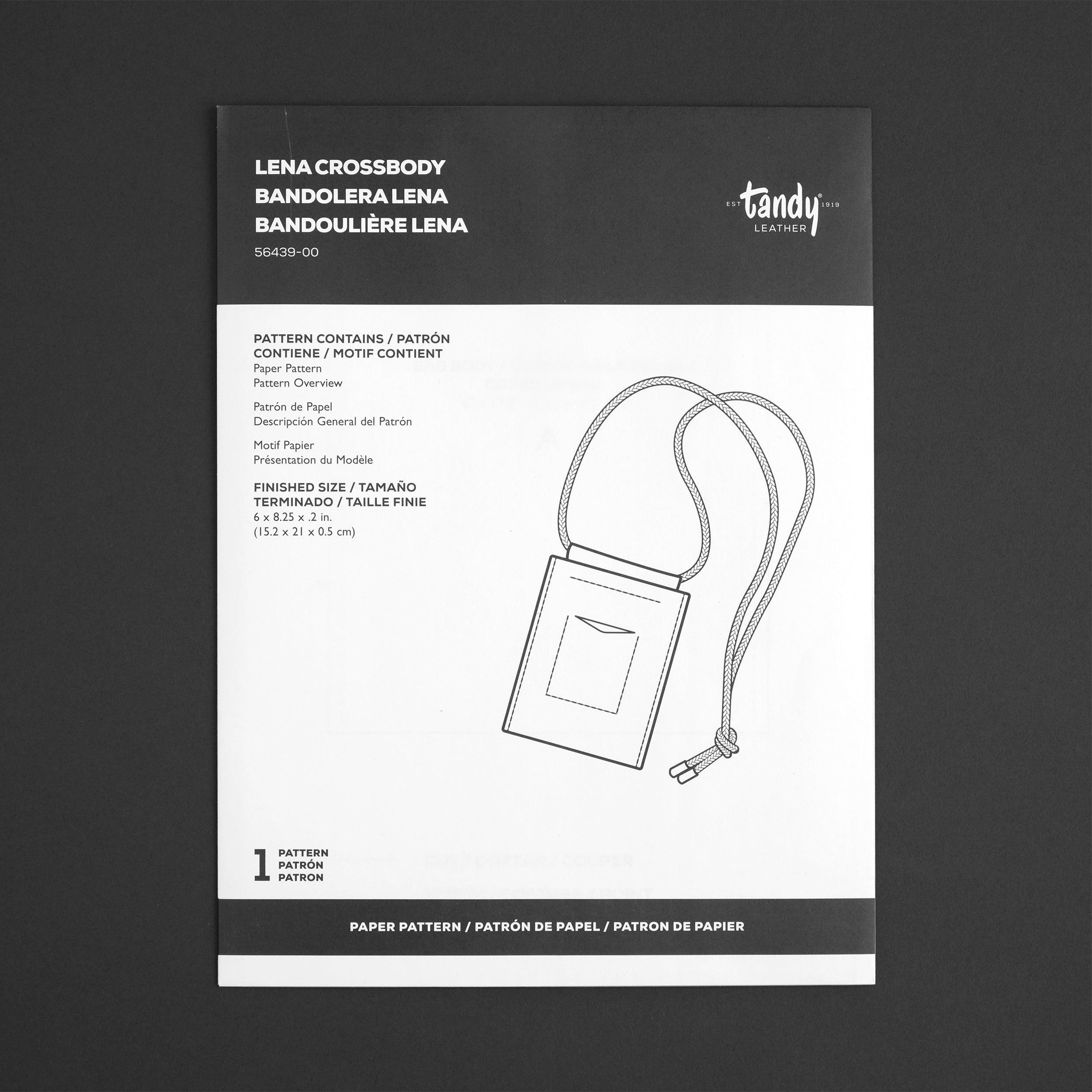 Lena Small Crossbody Paper Pattern — Tandy Leather, Inc.