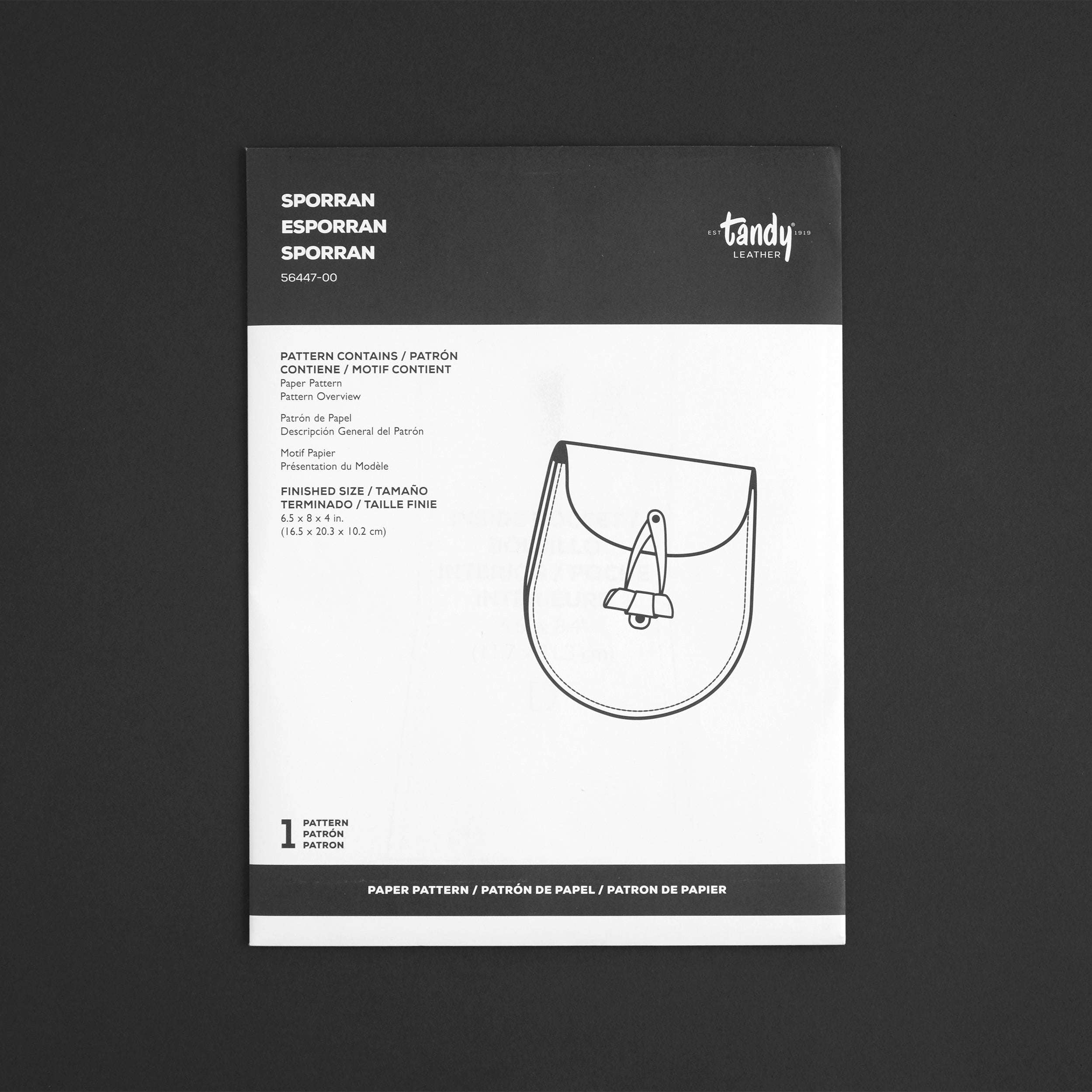 Sporran Paper Pattern — Tandy Leather, Inc.