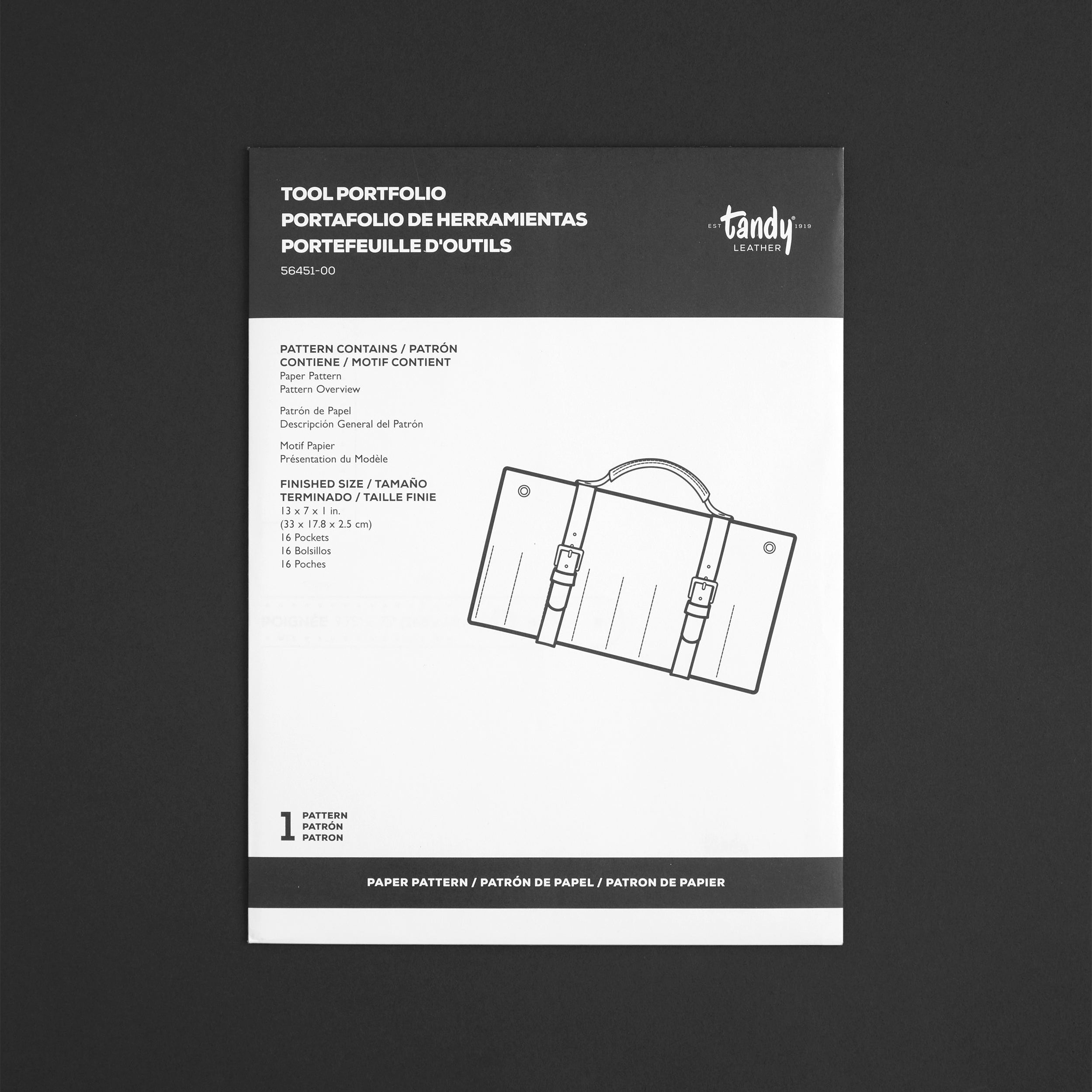 Tool Portfolio Paper Pattern — Tandy Leather, Inc.
