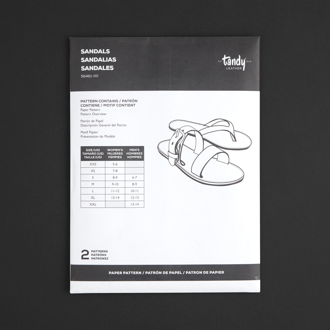 Sandal Paper Pattern | Tandy Leather — Tandy Leather, Inc.