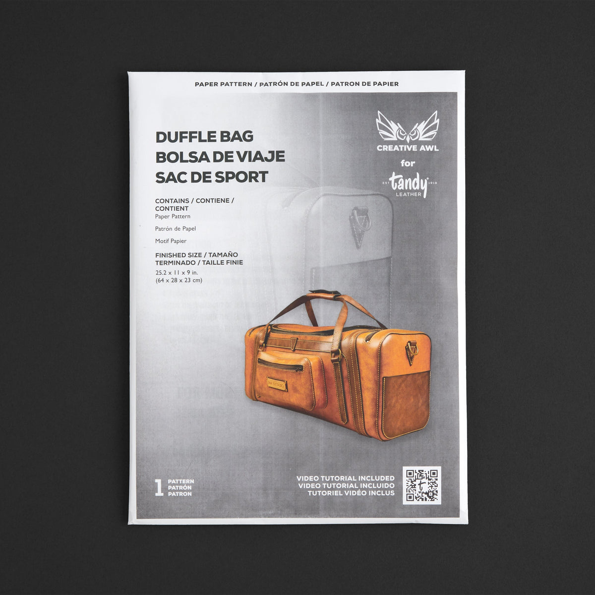 Creative Awl Duffle Bag Paper Pattern — Tandy Leather, Inc.
