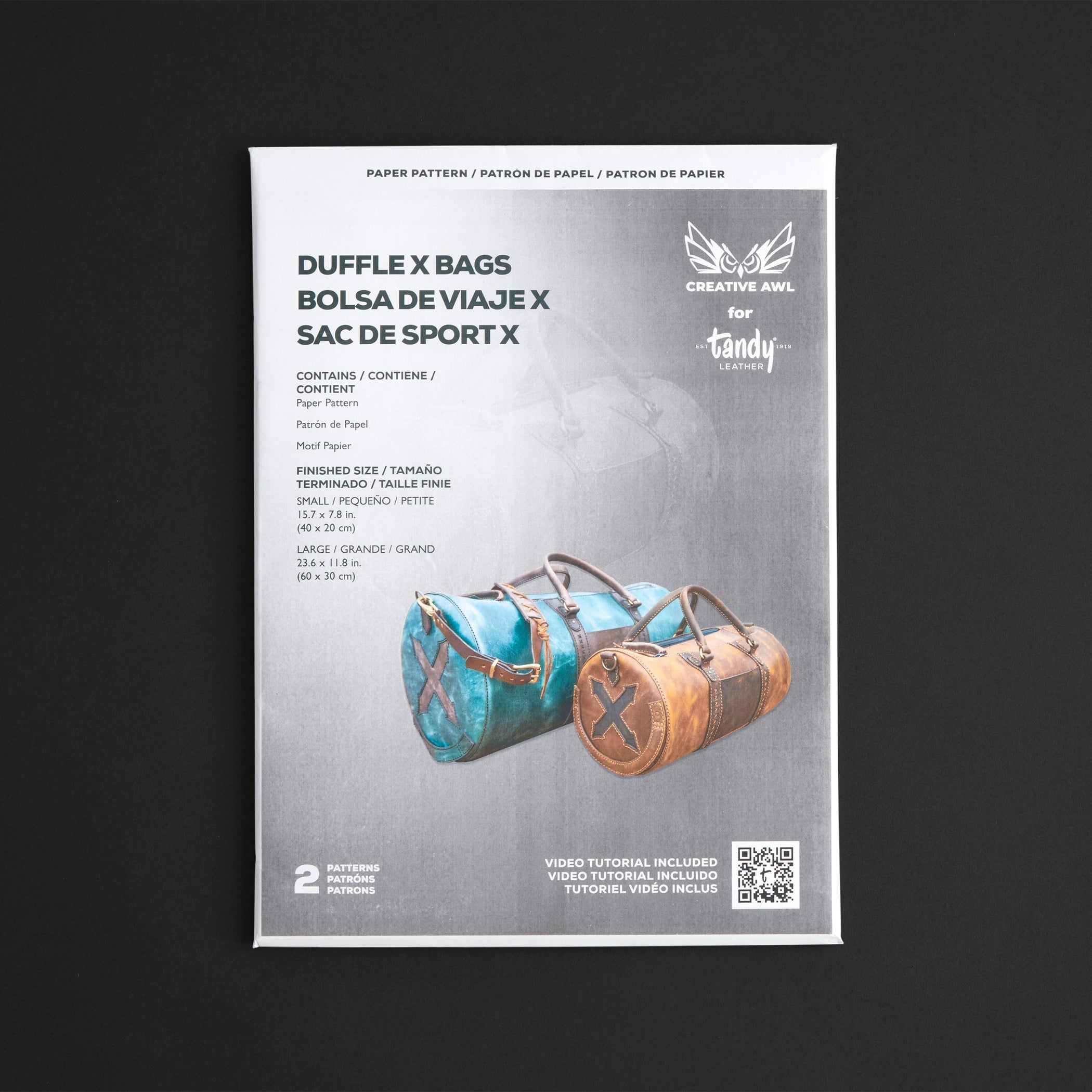Creative Awl X Duffle Bag Paper Pattern — Tandy Leather, Inc.