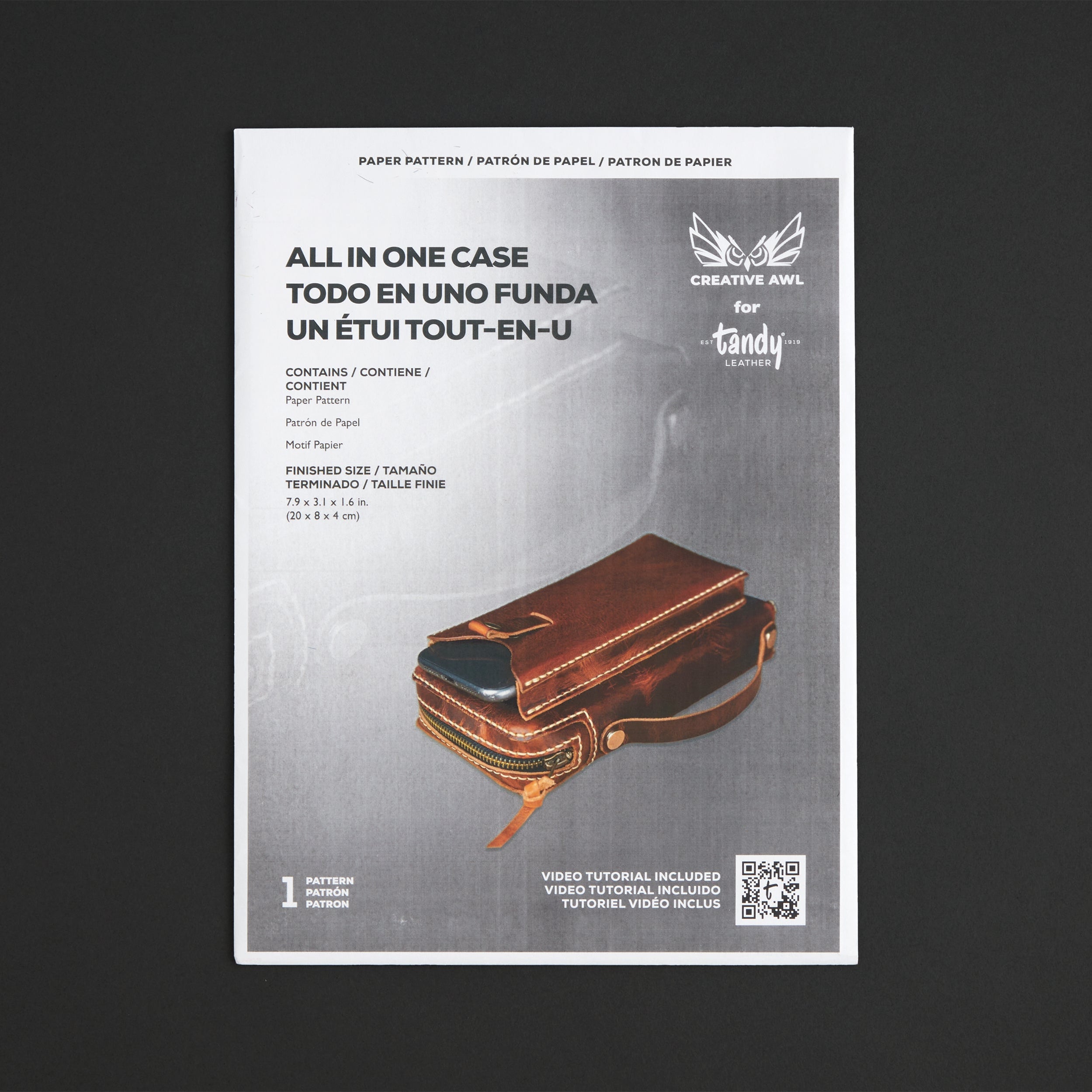 Creative Awl All-in-One Case Paper Pattern | Tandy Leather — Tandy ...