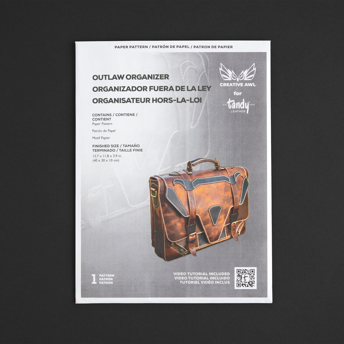 Creative Awl Outlaw Organizer Brief Paper Pattern — Tandy Leather, Inc.