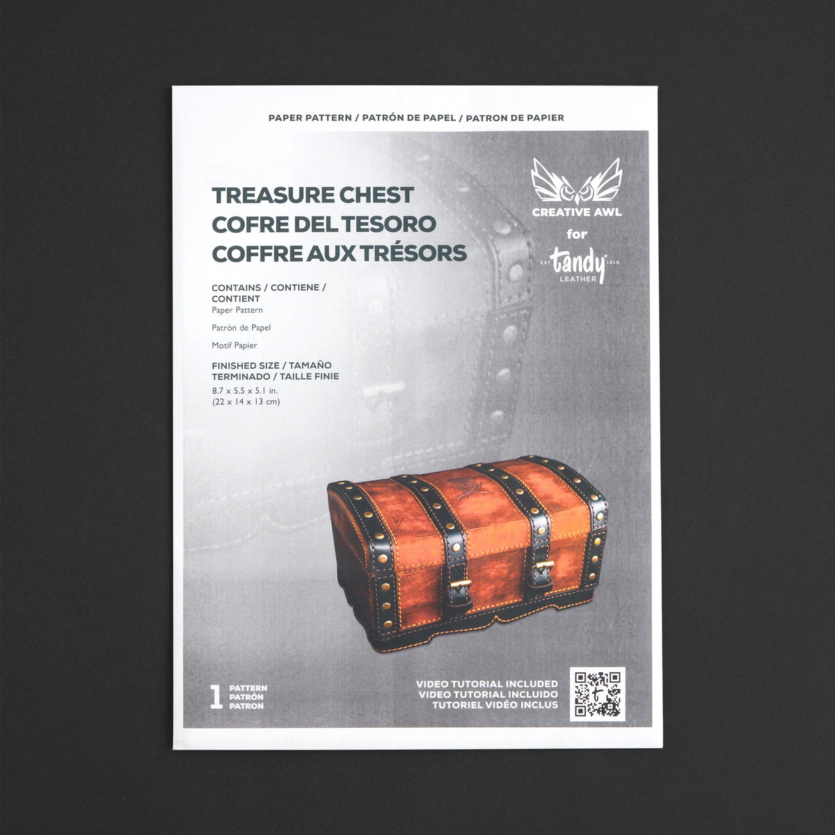 Creative Awl Treasure Chest Paper Pattern — Tandy Leather, Inc.