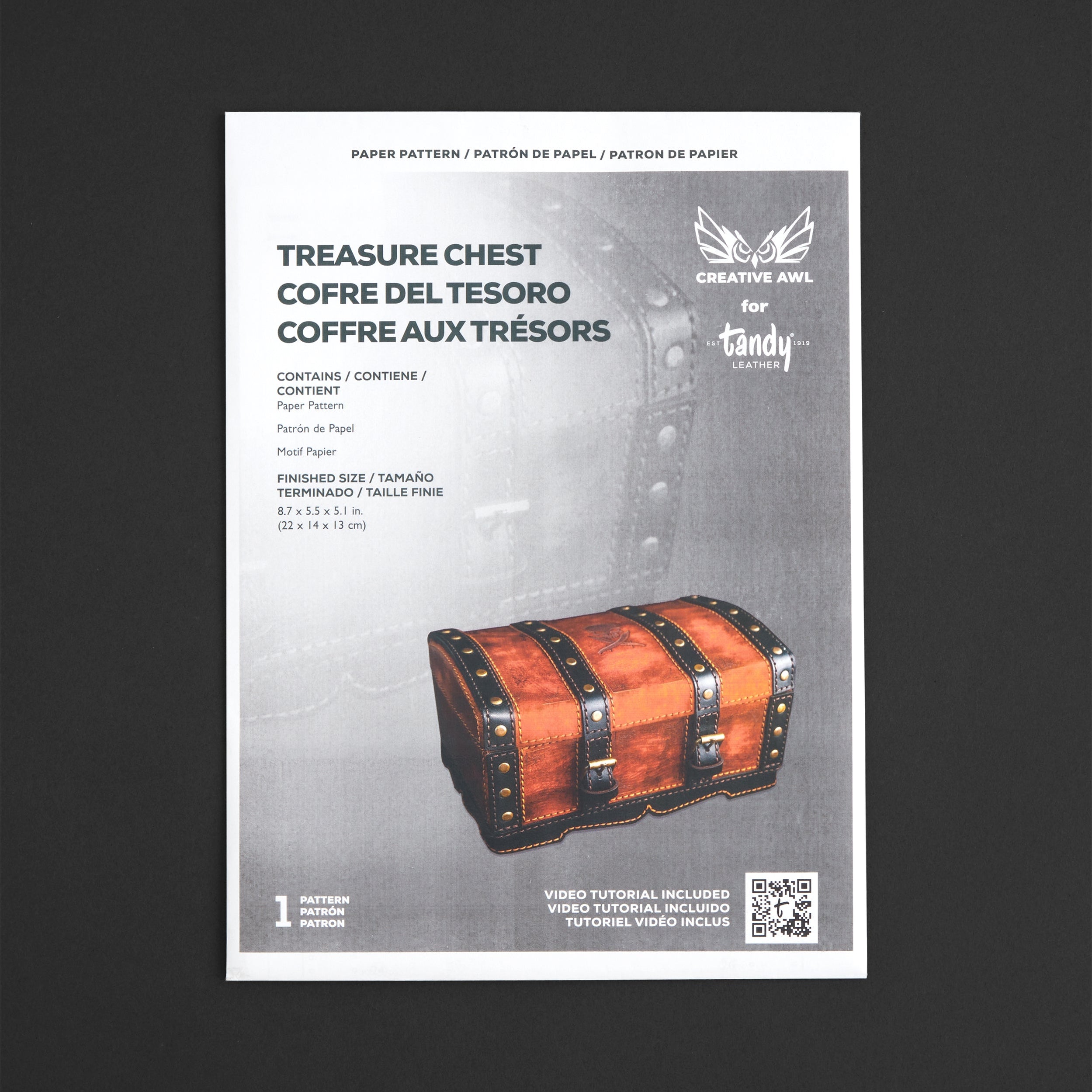 Creative Awl Treasure Chest Paper Pattern | Tandy Leather — Tandy ...