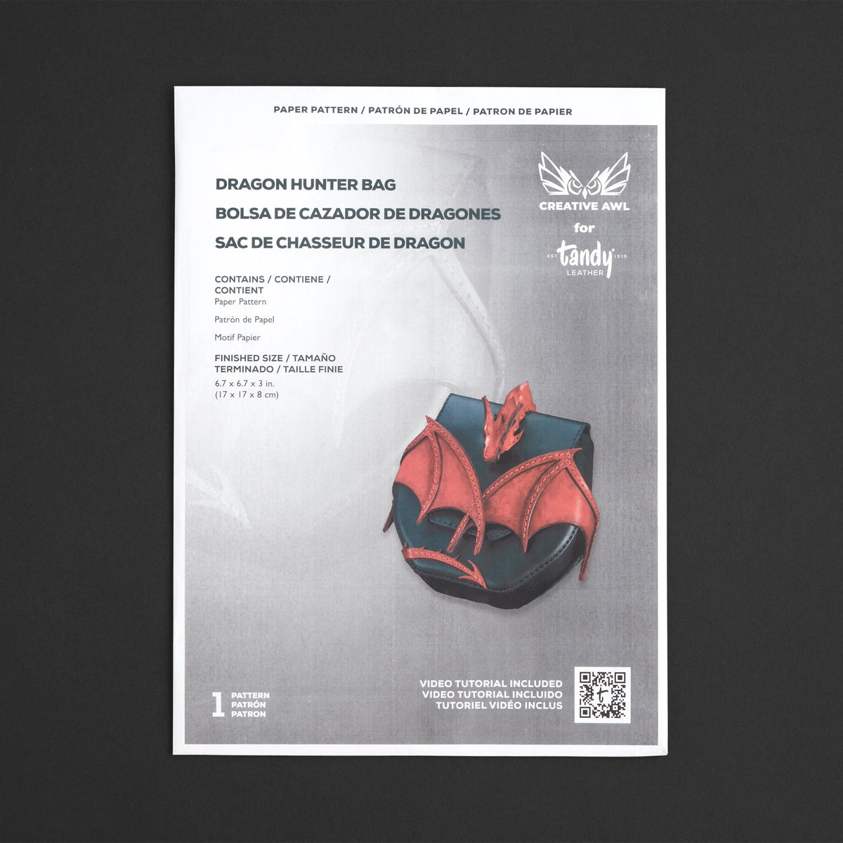 Creative Awl Dragon Hunter Bag Paper Pattern — Tandy Leather, Inc.