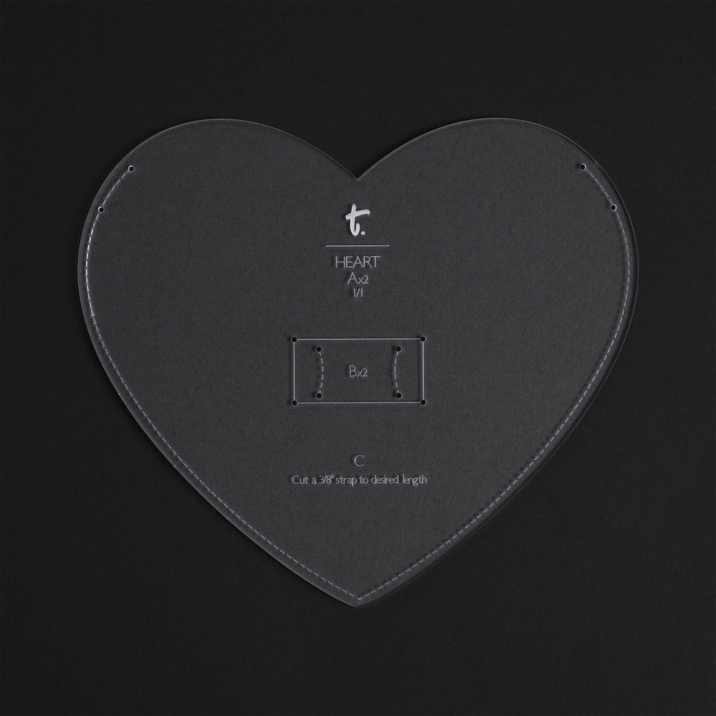 Heart Crossbody Bag Acrylic Template | Tandy Leather — Tandy Leather, Inc.