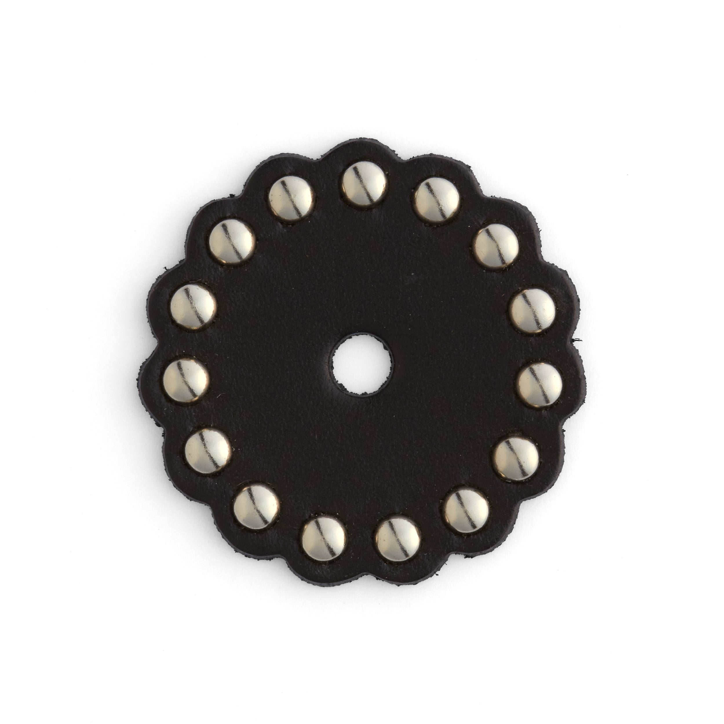 Scalloped Black Leather Conchos — Tandy Leather, Inc.
