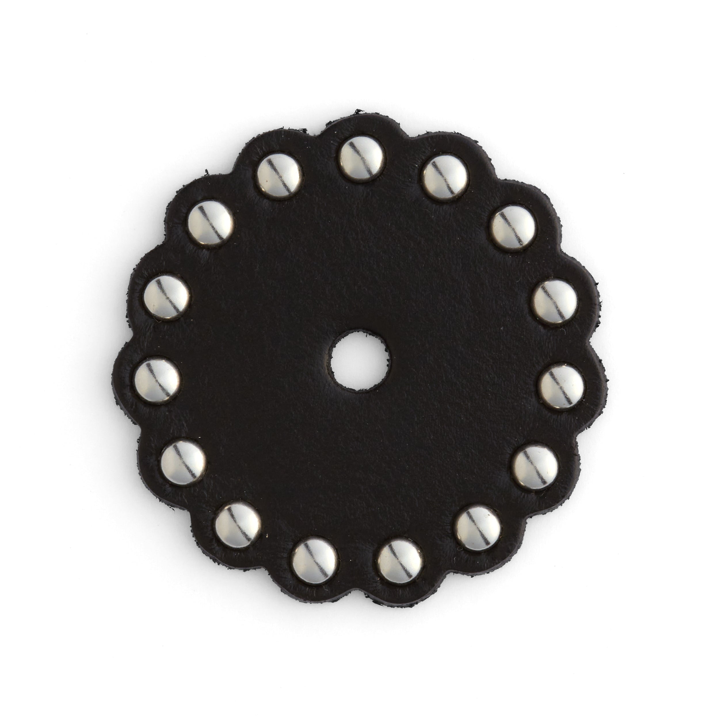 Scalloped Black Leather Conchos Pack of 100 | Tandy Leather — Tandy ...
