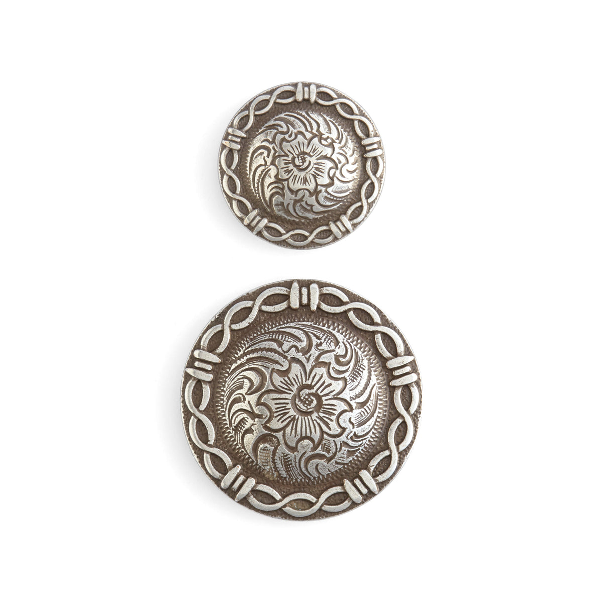 Barbed Wire Edge Conchos | Tandy Leather — Tandy Leather, Inc.