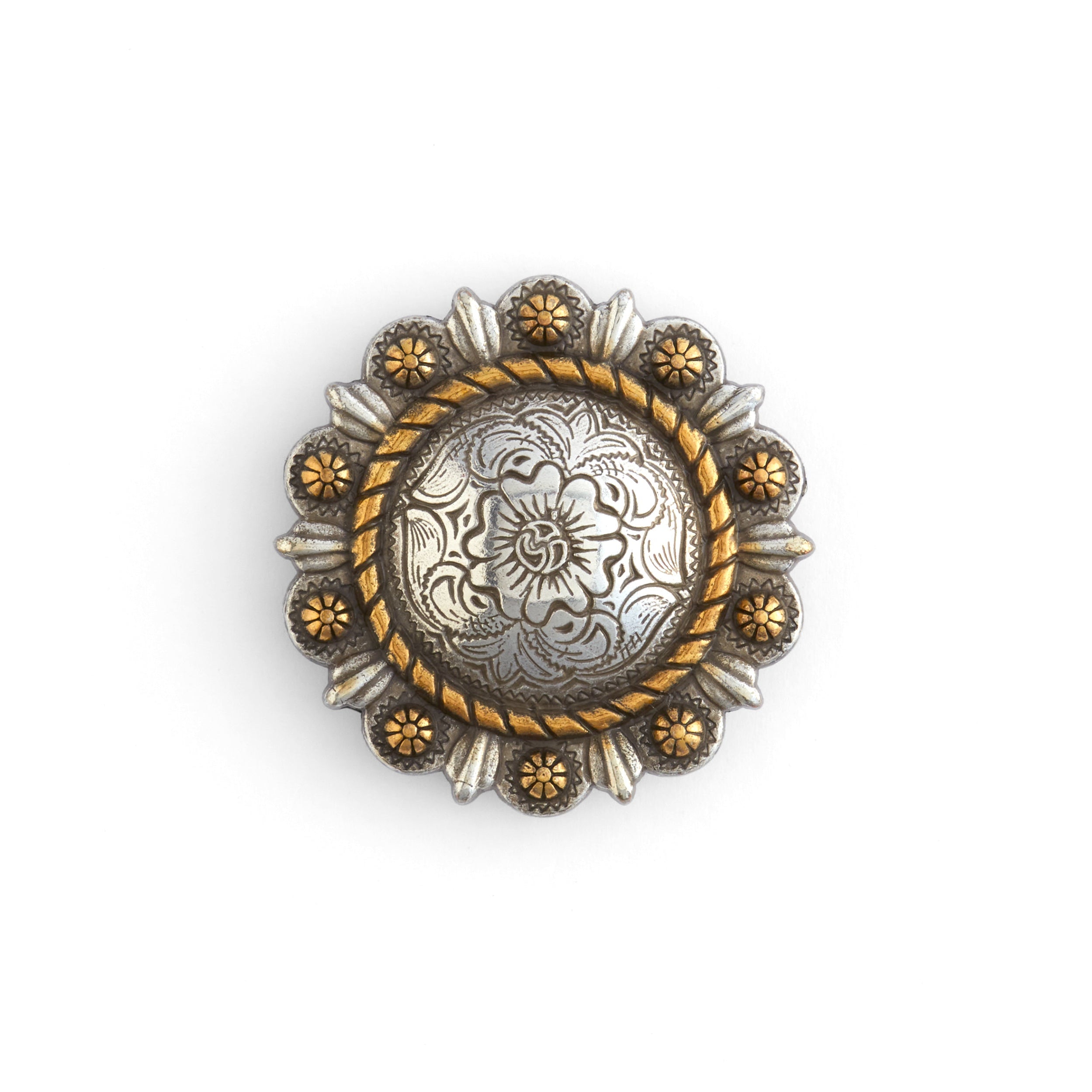 Roped Berry Round Conchos | Tandy Leather — Tandy Leather, Inc.