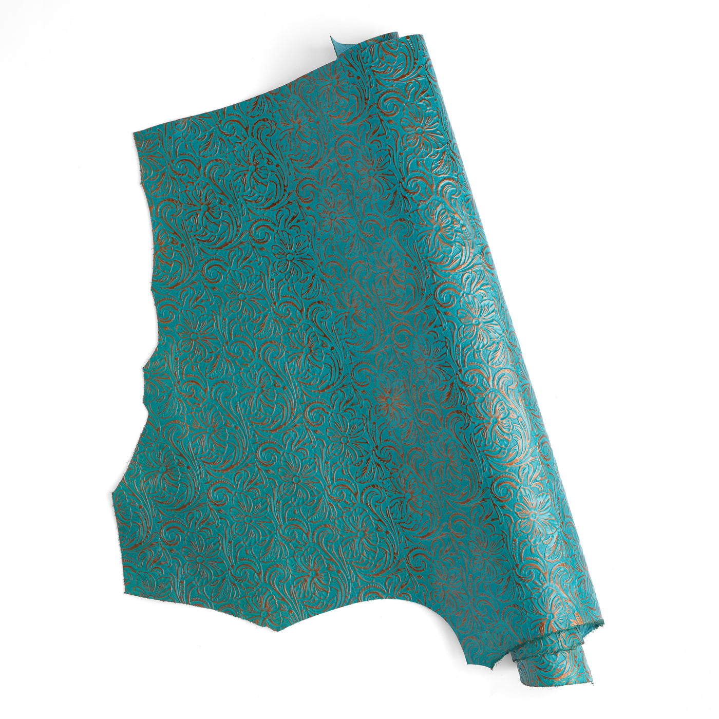 Metallic Floral Embossed Single Shoulder Turquoise — Tandy Leather, Inc.